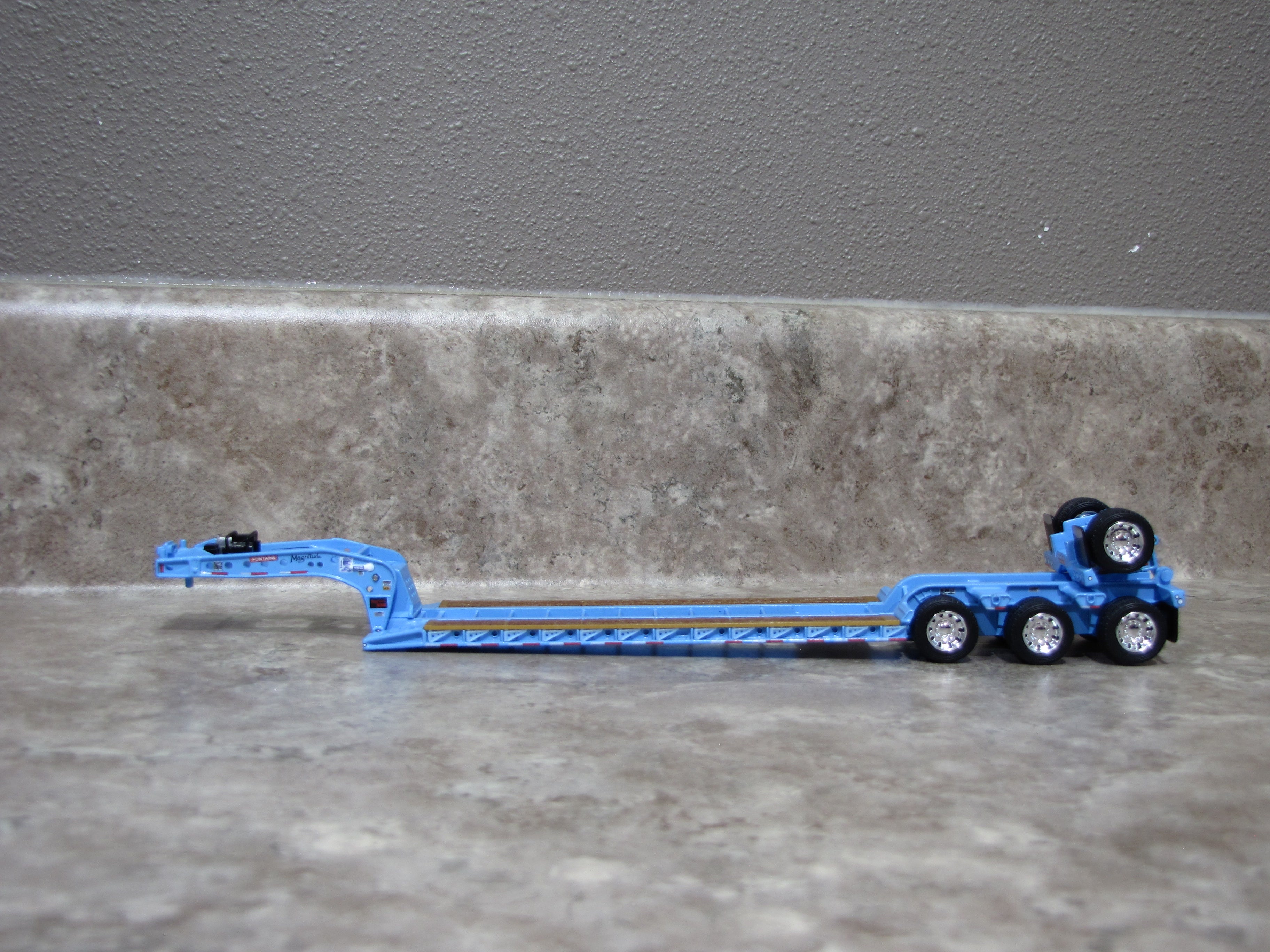 TRL1972 Baby Blue Fontaine Magnitude Lowboy Trailer w Flip Axle – JW ...