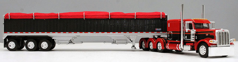 Retired 60 0734 Red Black Peterbilt Grain Set Jw Toy Trucks