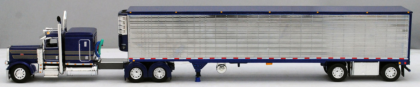 #60-1536 Blue Gray Peterbilt 389 w/ Chrome side Utility Reefer – JW Toy ...