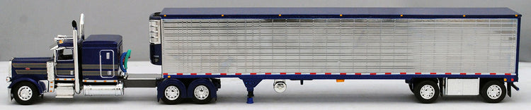 #60-1536 Blue Gray Peterbilt 389 w/ Chrome side Utility Reefer – JW Toy ...