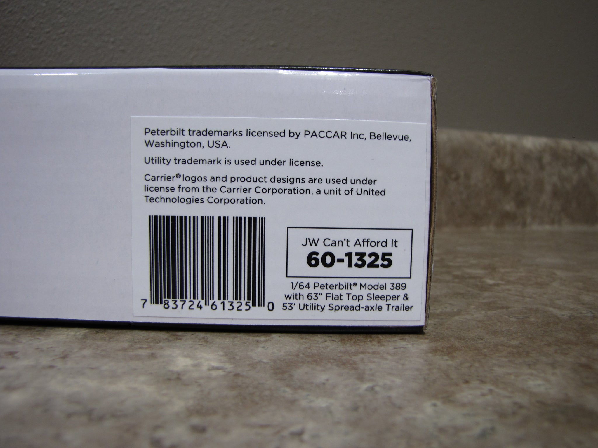 #60-1325 1/64 "Can't Afford It" Jimmy Ganski - JC Ganski Peterbilt 389 ...